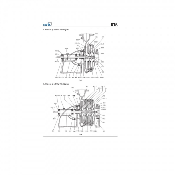 PEÇAS PARA BOMBA KSB ETA
